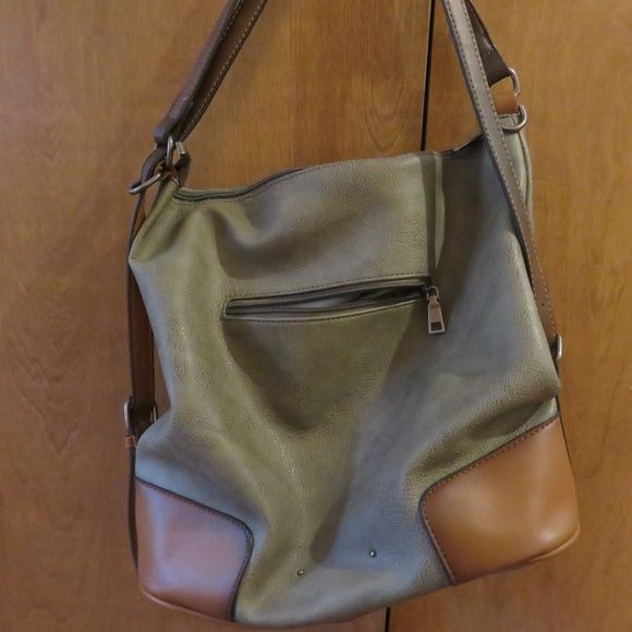 kathy ireland | Bags | Kathy Ireland Gray Vegan Leather Hobo Bag Euc ...